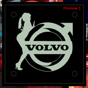 VOLVO LED WINDSCREEN SIGNS / PLEXIS 150x150mm x 2