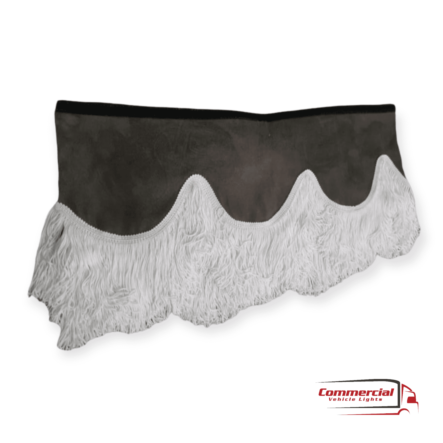 Universal Truck Front Window Pelmet Grey With White Tassels ...