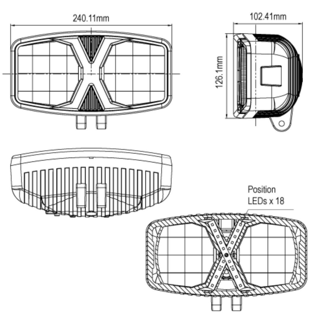 247 Lighting LED-X Driving / Position Lamp | CA 6162 - Commercial ...