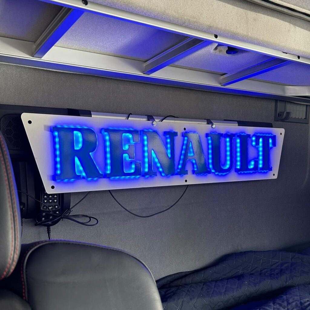 3D Letters Truck Light Board Renault Compatible