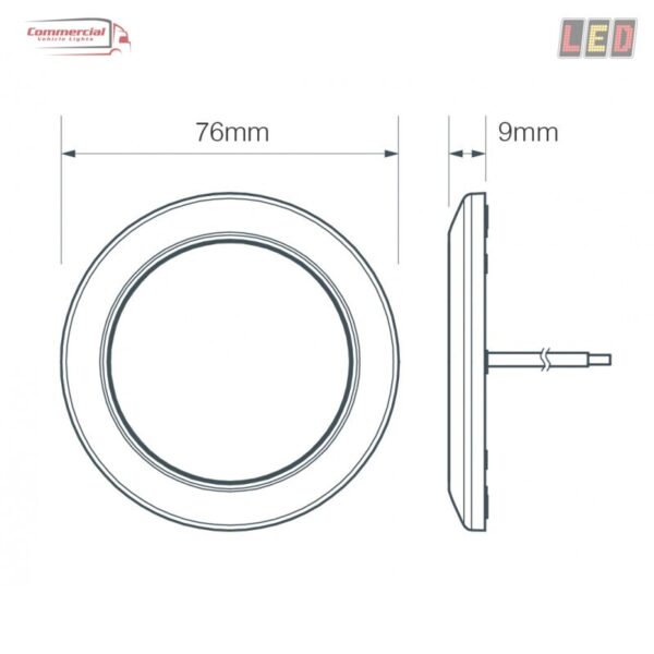 Low Profile Round Interior Lamp - 7515C