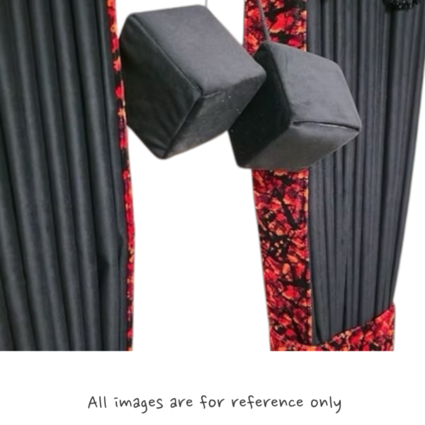 Black Royal Suede Curtains / Red Danish Plush Style Dutch Quality ...